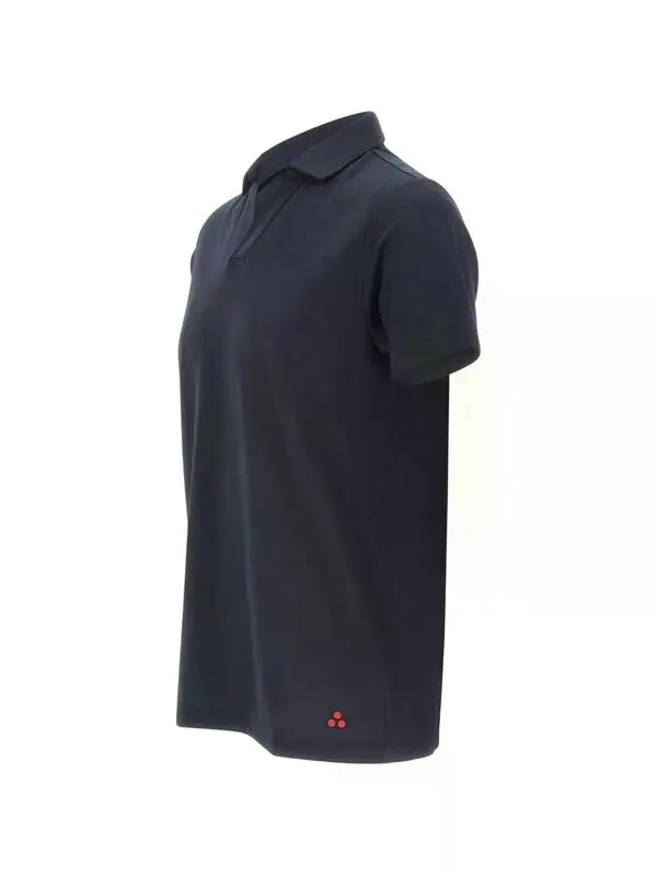 Peuterey V-neck Logo Polo Shirt - Blue