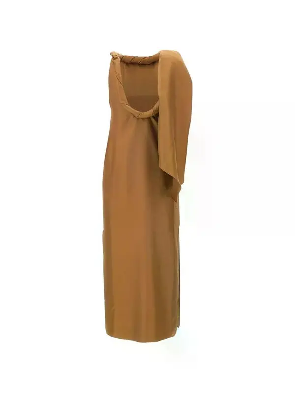 Loulou De Saison Susan Twisted-collar Sleeveless Midi Dress
