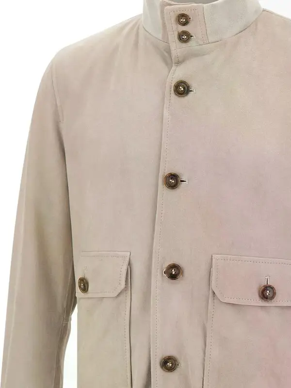 BARBA NAPOLI Vermont High-collar Jacket - Neutrals