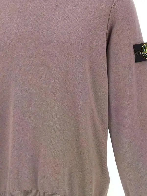 Stone Island Logo Crew-neck Sweatshirt - Pink