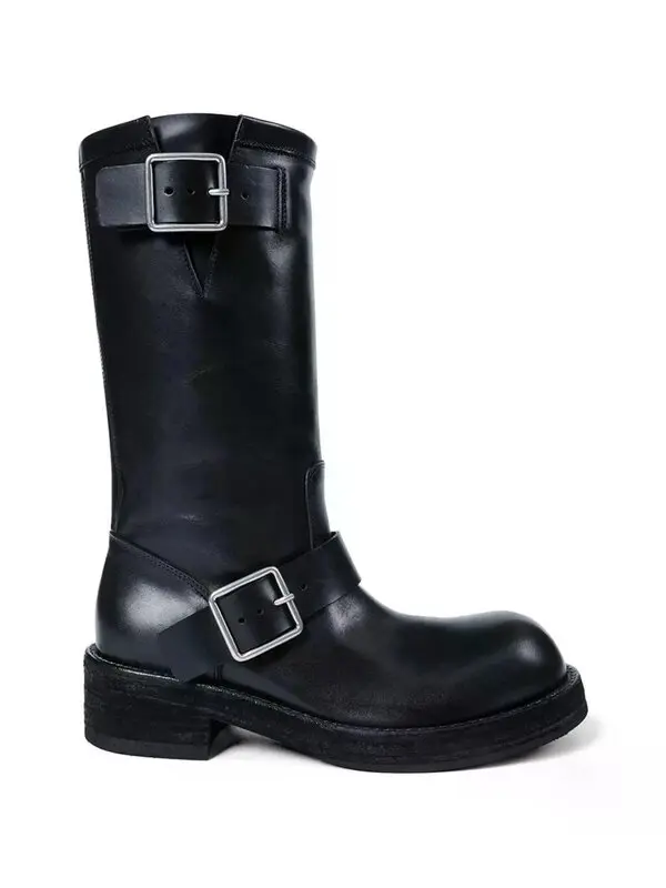 ANN DEMEULEMEESTER Sarith Engineer Buckle Biker Boots