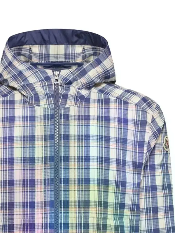 Moncler Natisone Check Hooded Jacket - Neutrals
