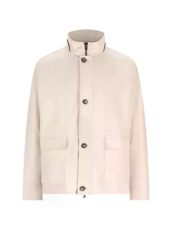 Herno Flap Pockets High-neck Jacket - Neutrals