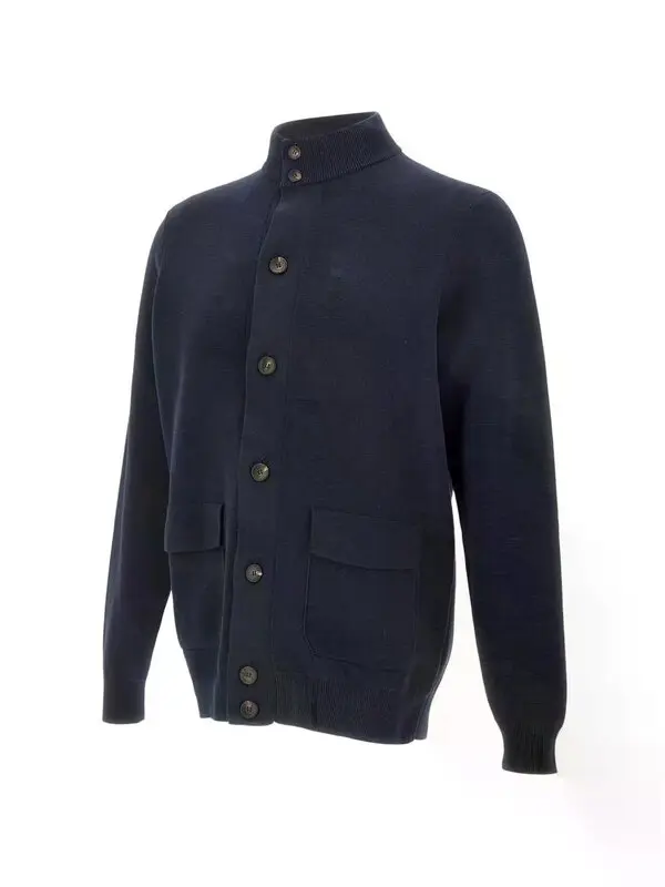 FILIPPO DE LAURENTIIS Button-closure Cardigan With Pockets - Blue