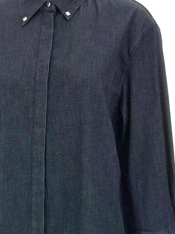 ELENA MIRÒ Pointed-collar Cotton Shirt