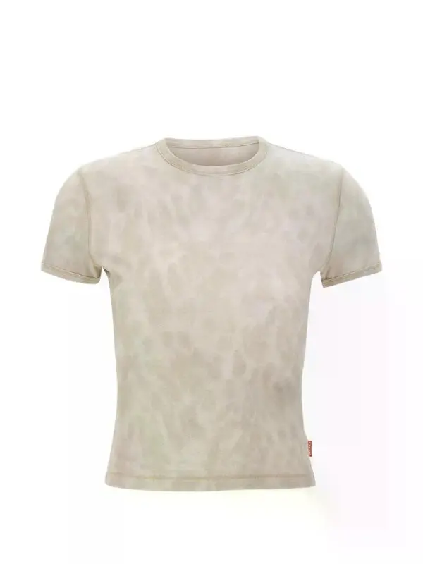 DIESEL® Faux-fur Effect Cropped T-shirt - Neutrals