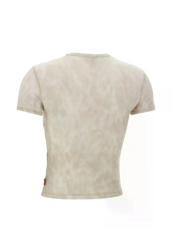 DIESEL® Faux-fur Effect Cropped T-shirt - Neutrals