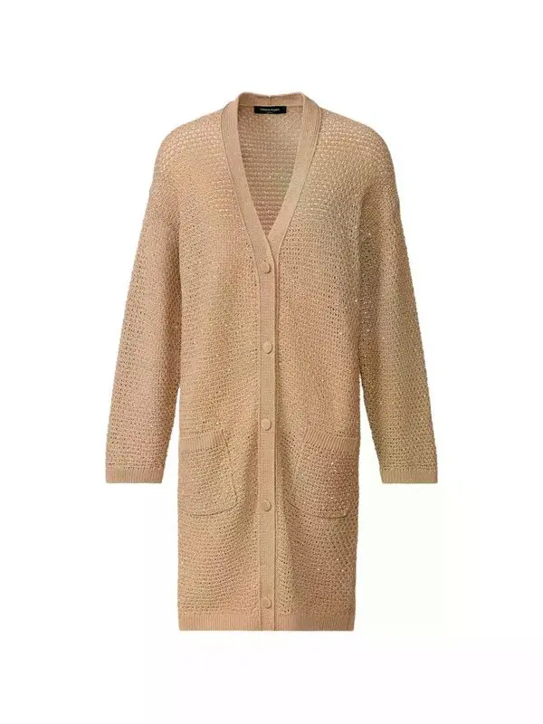 Fabiana Filippi Oversized Cardigan With Pockets - Brown