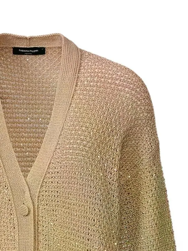 Fabiana Filippi Oversized Cardigan With Pockets - Brown