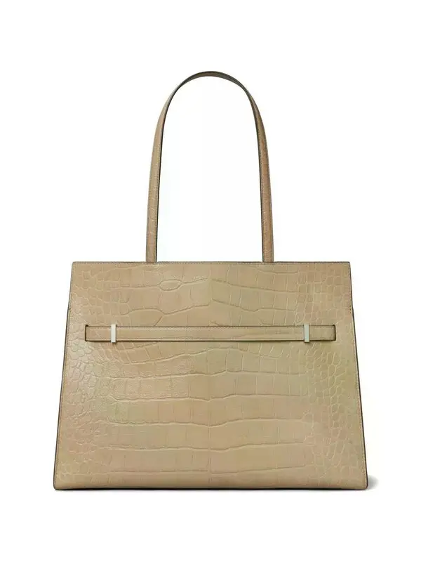 Tory Burch Lee Radziwill Embossed Tote - Neutrals