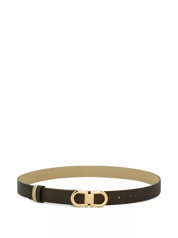 FERRAGAMO Gancini Reversible Belt - Brown