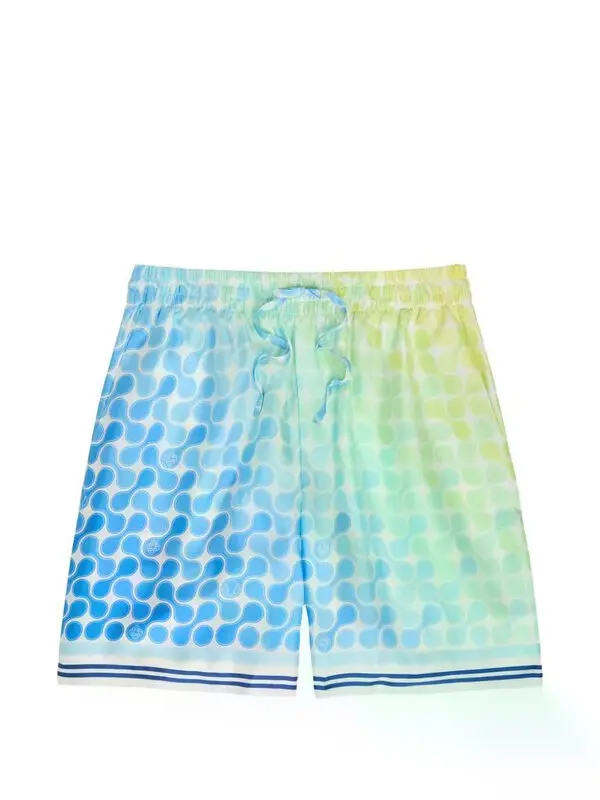 Casablanca Tennis Tile Shorts - Blue