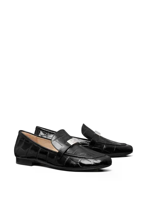 Tory Burch Croc-effect Leather Loafers