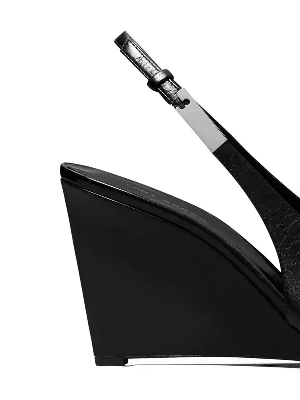 Tory Burch Gigi Slingback Wedge Pumps - Black