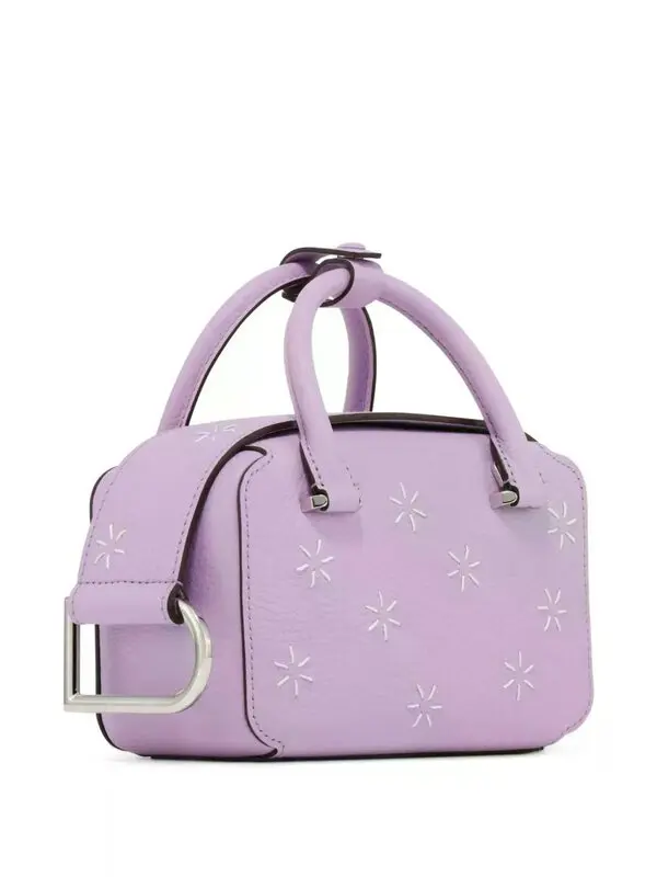 Delvaux Box Nano Flora Star-embroidered Tote Bag - Purple