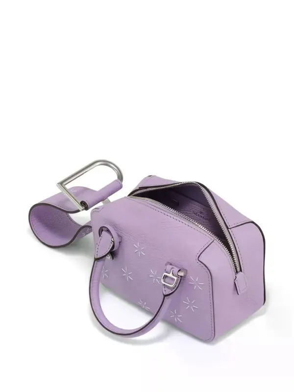 Delvaux Box Nano Flora Star-embroidered Tote Bag - Purple