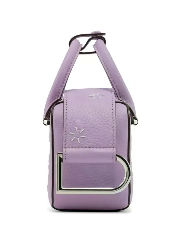 Delvaux Box Nano Flora Star-embroidered Tote Bag - Purple
