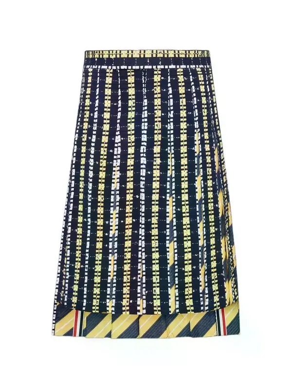 Thom Browne Striped Pleated Skirt