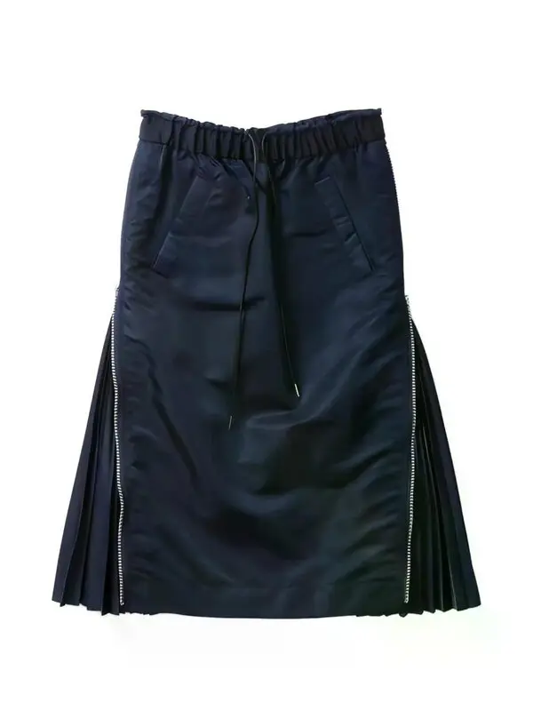 Sacai Pleated Midi Skirt - Blue