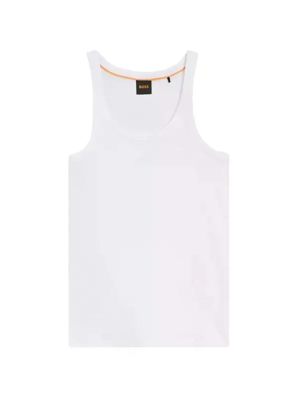 BOSS Round Neck Vest - White