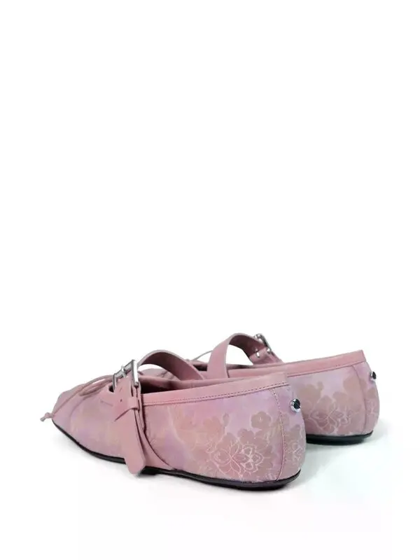 ANN DEMEULEMEESTER Zoey Buckled Ballet Flats - Pink
