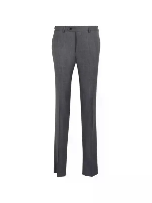Canali Check Button Suit - Grey