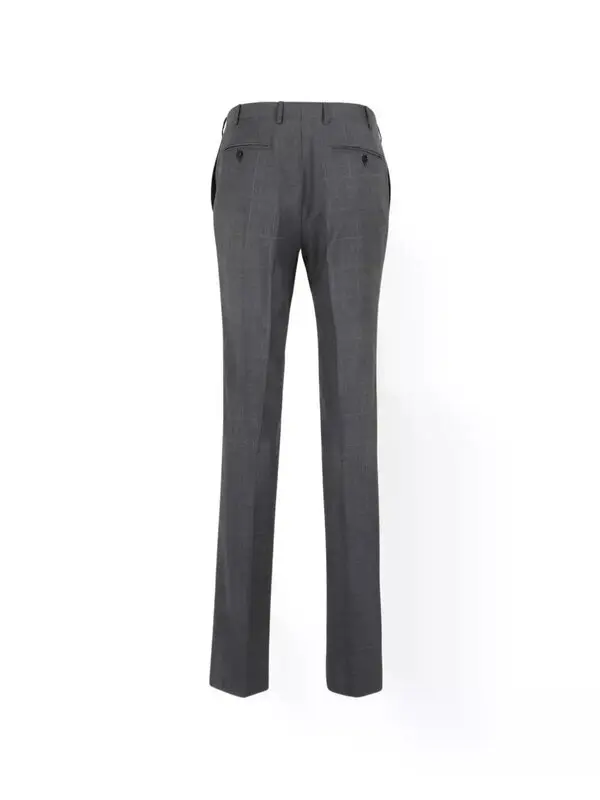 Canali Check Button Suit - Grey