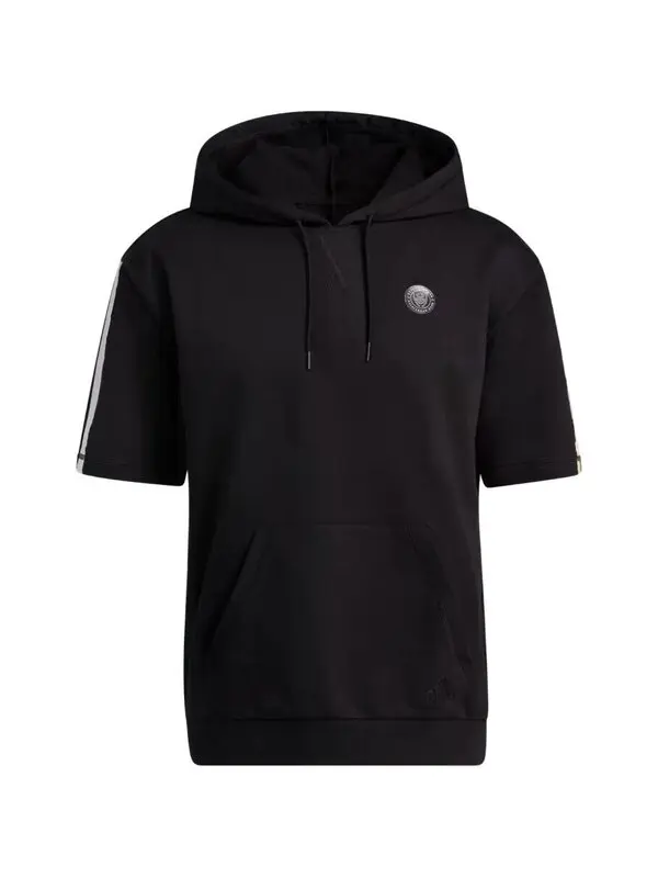 Adidas Three-stripe Short-sleeve Hoodie