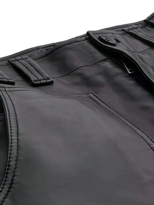 Belstaff Patch Pocket Leather Trousers - Black