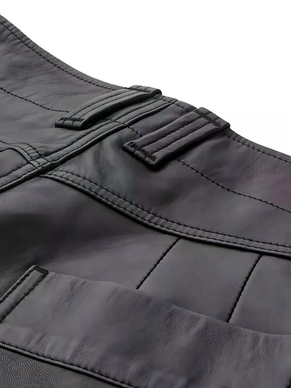 Belstaff Patch Pocket Leather Trousers - Black