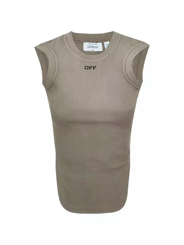 Off-White Logo-detail Tank Top - Neutrals