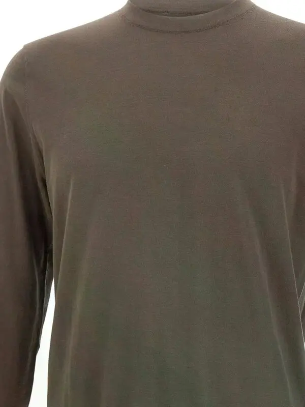 DIKTAT Ribbed Crew Neck Sweater - Brown