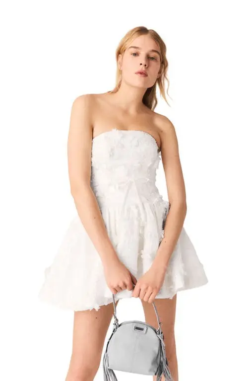 Maje Short Embroidered Bustier Dress