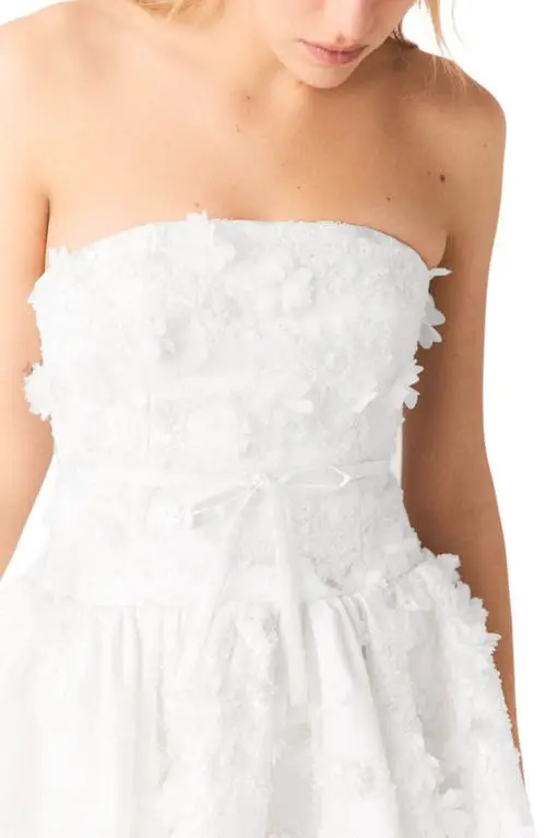 Maje Short Embroidered Bustier Dress