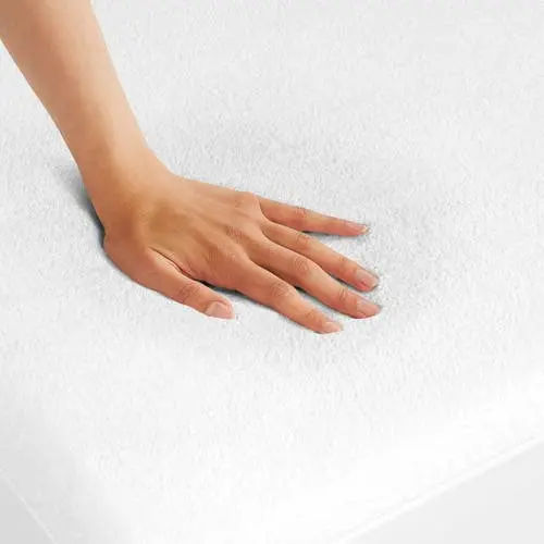 BARE HOME Cotton Terry Waterproof Mattress Protector - White
