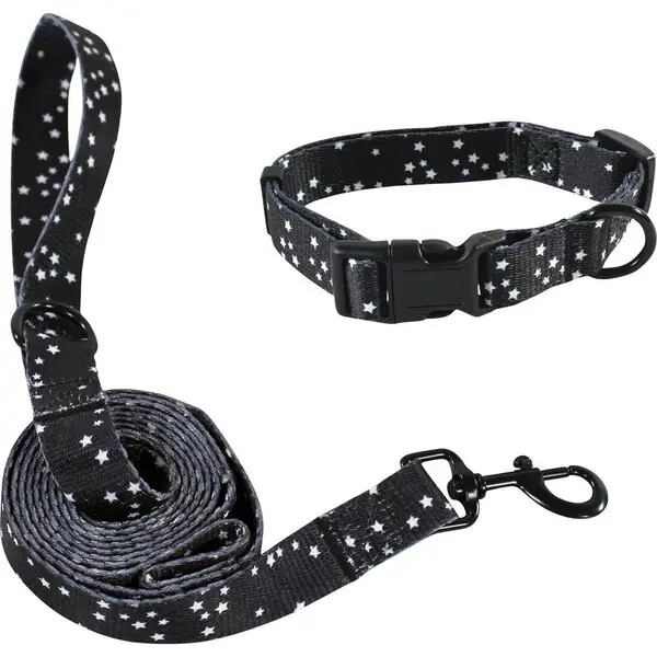 LUVABLE FRIENDS Pet Collar And Leash Set - Constellation