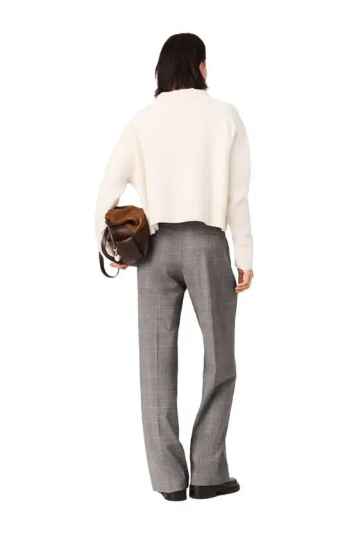 Maje Checked Suit Palazzo Trousers