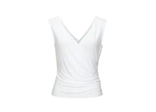 LASCANA Wrap Look Sleeveless Top - White