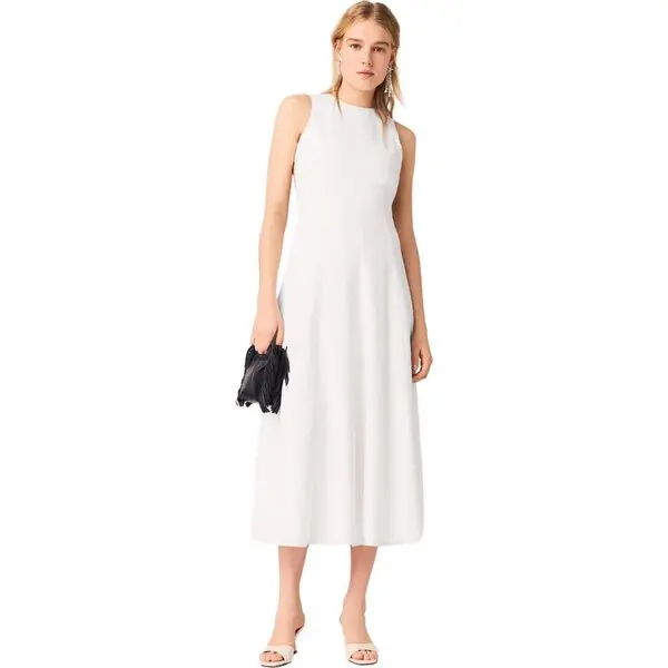 Maje Backless Midi Dress - White
