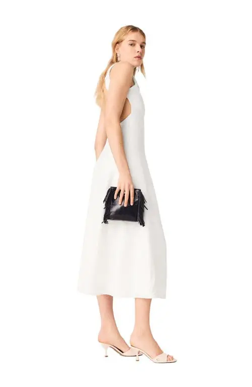 Maje Backless Midi Dress - White