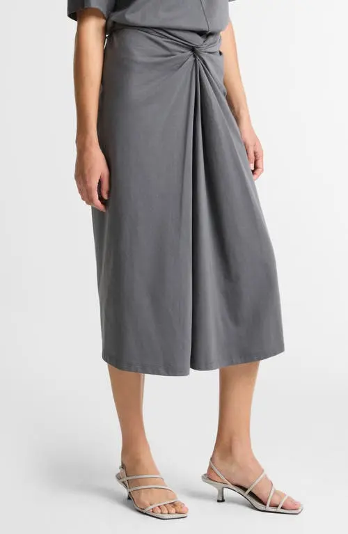 Vince Twist Front Midi Skirt