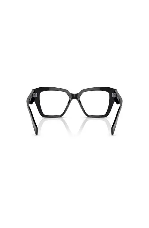 Prada 51mm Square Full Rim Eyeglasses - Black