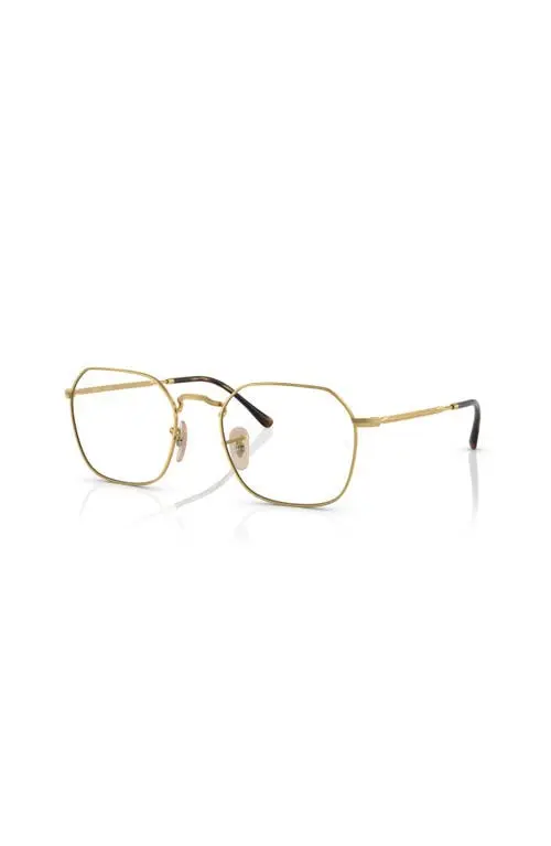 Ray-ban 53mm Irregular Eyeglasses - Gold