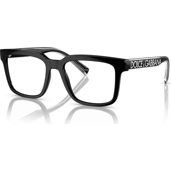 Dolce & Gabbana 52mm Square Optical Glasses - Black