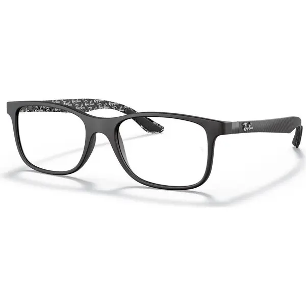 Ray-ban 55mm Square Full Rim Eyeglasses - Black
