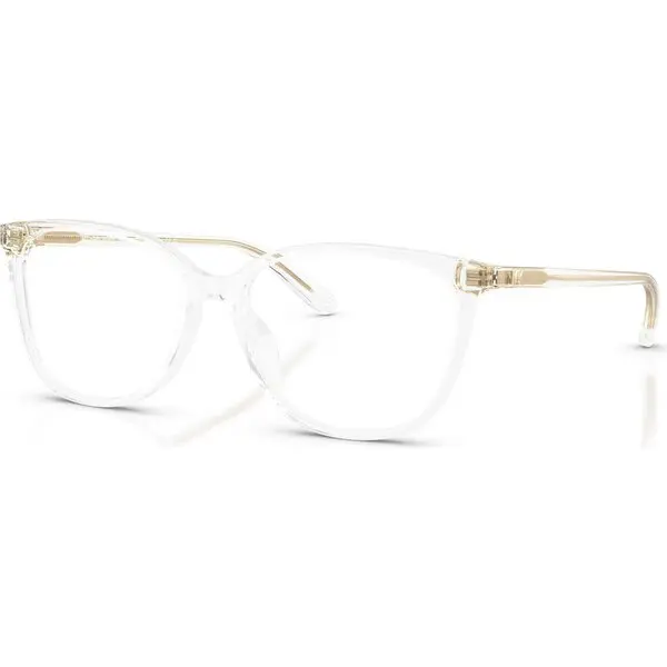 Michael Kors 55mm Full Rim Rectangle Eyeglasses - Transparent