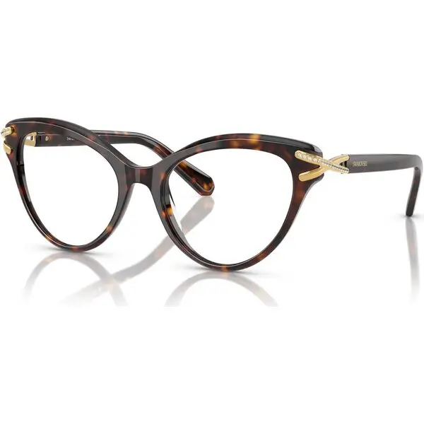 SWAROVSKI 55mm Cat Eye Optical Glasses - Tortoise