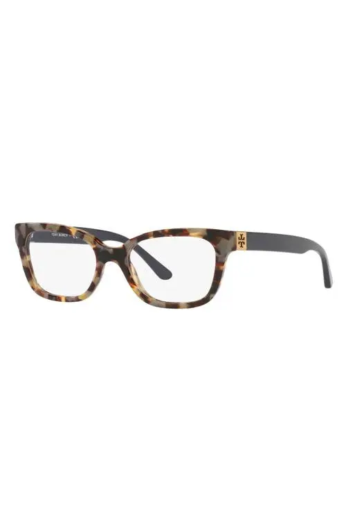 Tory Burch 52mm Square Optical Eyeglasses - Tort