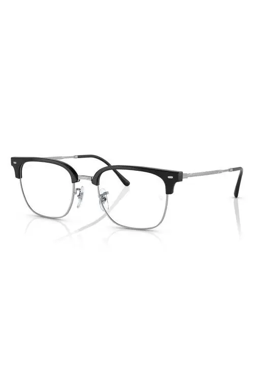 Ray-ban Clubmaster Square Eyeglasses - Black Silver