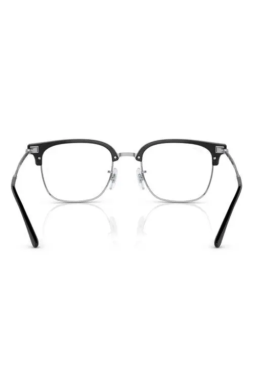 Ray-ban Clubmaster Square Eyeglasses - Black Silver
